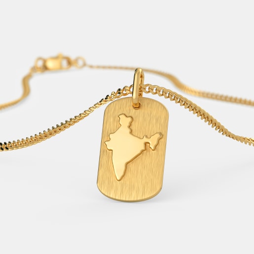 Buy 100+ Latest Plain Gold Pendant Designs Online in India 2017 | BlueStone